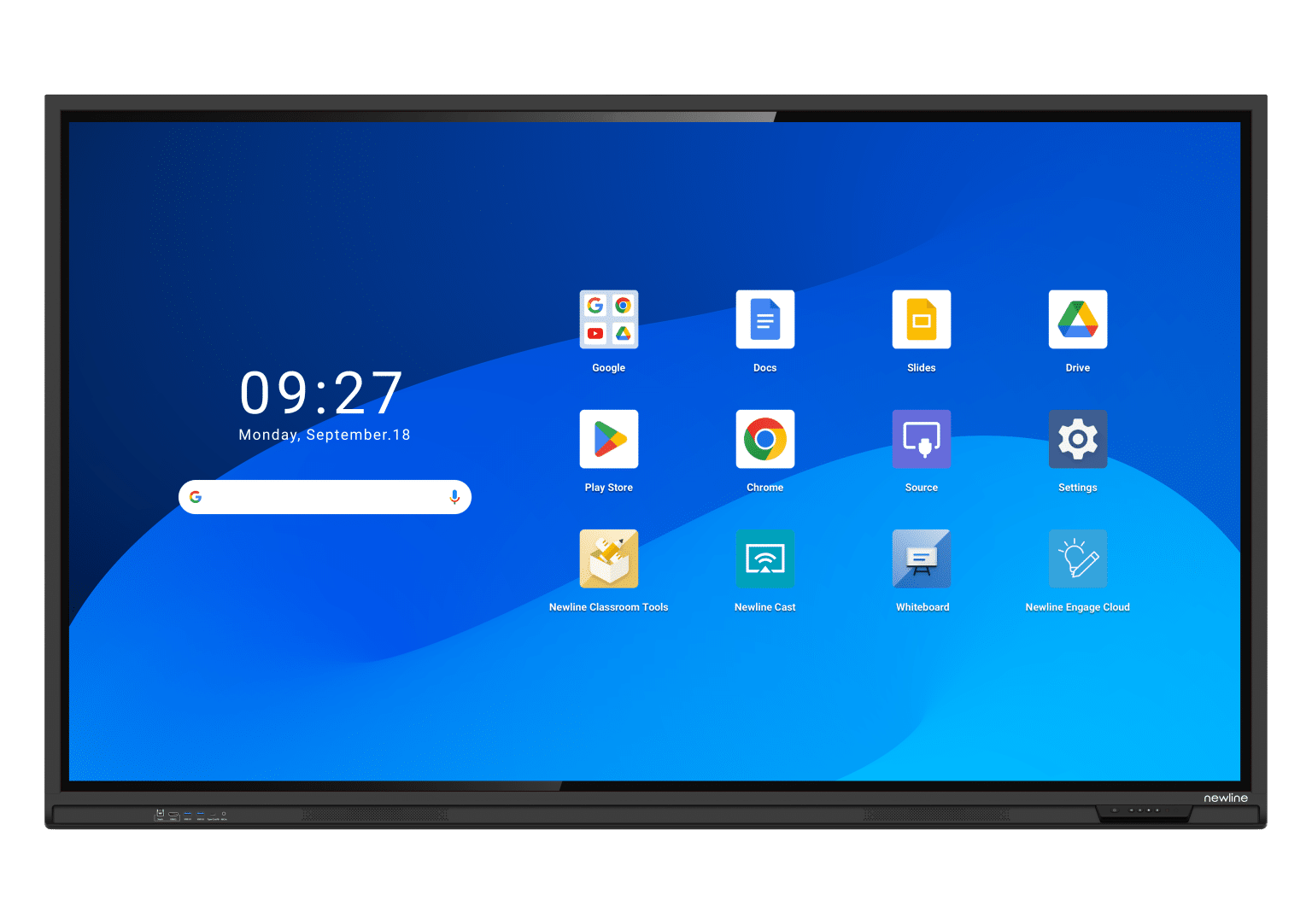 Q Pro Series Interactive flat panel display with Google EDLA