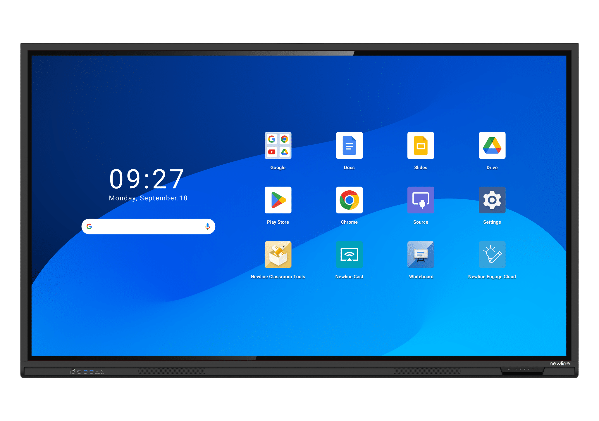 Q Pro Series Interactive flat panel display with Google EDLA